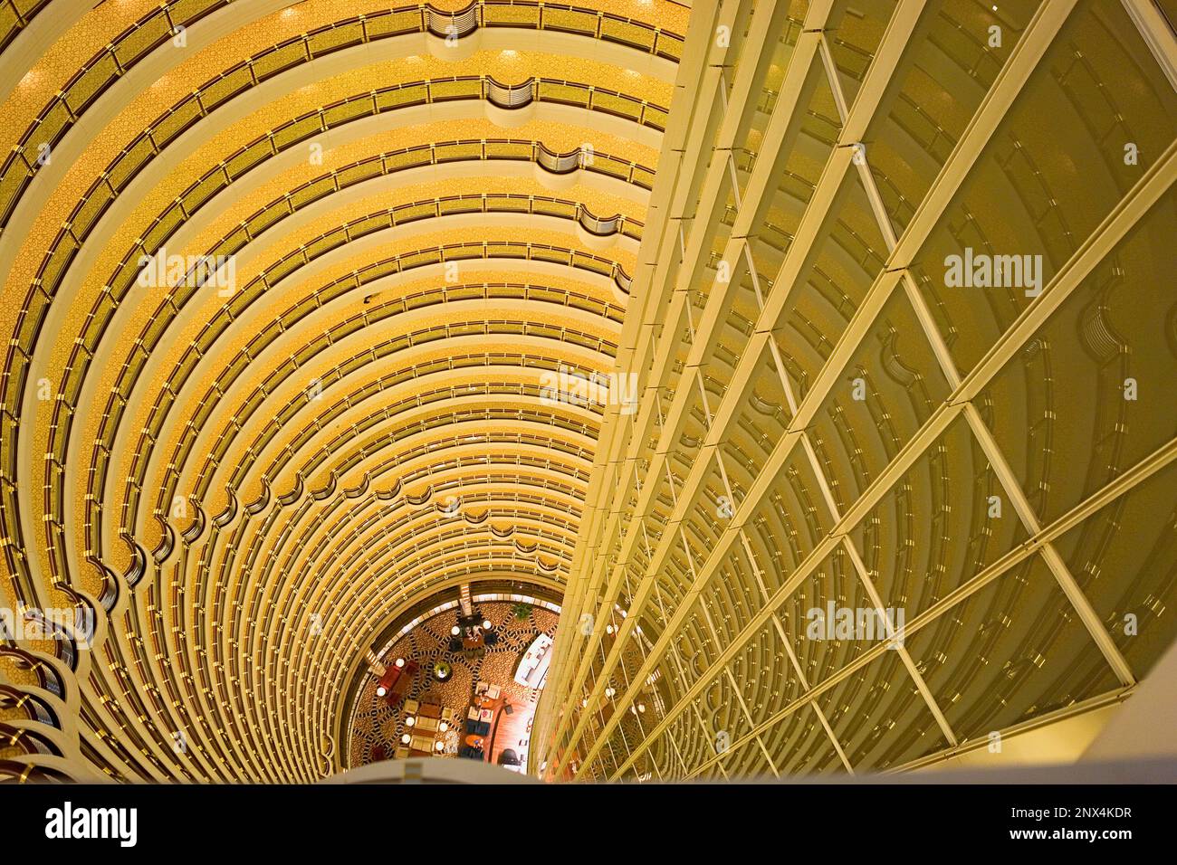 China.Shanghai: The interior atrium of the Grand Hyatt Shanghai Hotel ...