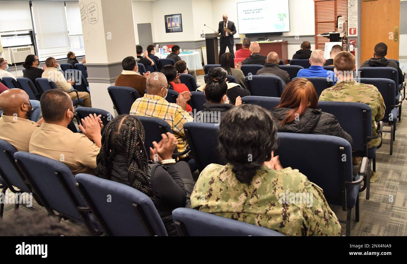 Paul T. Smaw, USAG Ft Hamilton Safety Manager delivers remarks as the ...