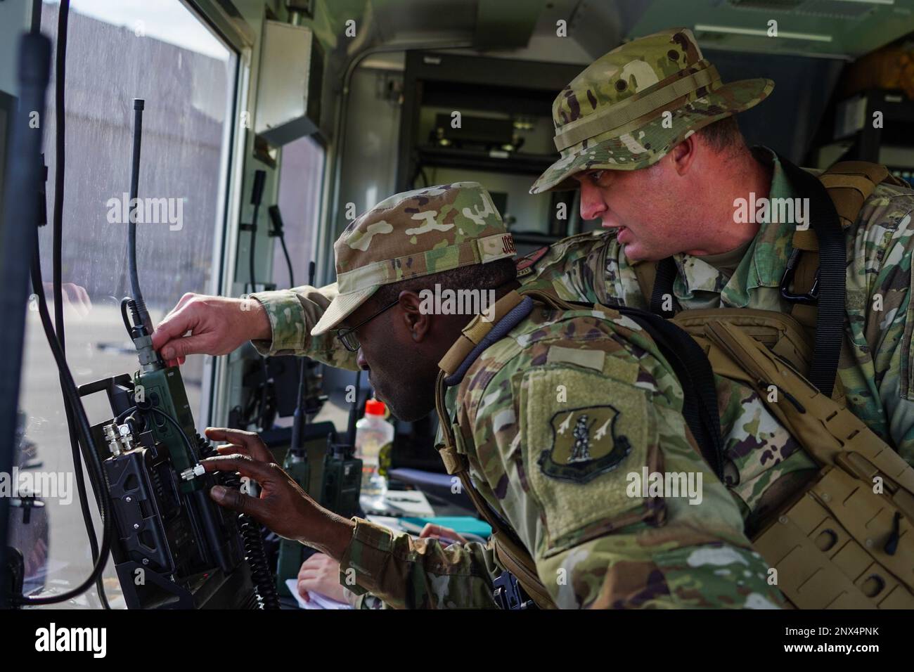 U.S. Air National Guard Staff Sgt. Anfernee Joseph and Master Sgt ...