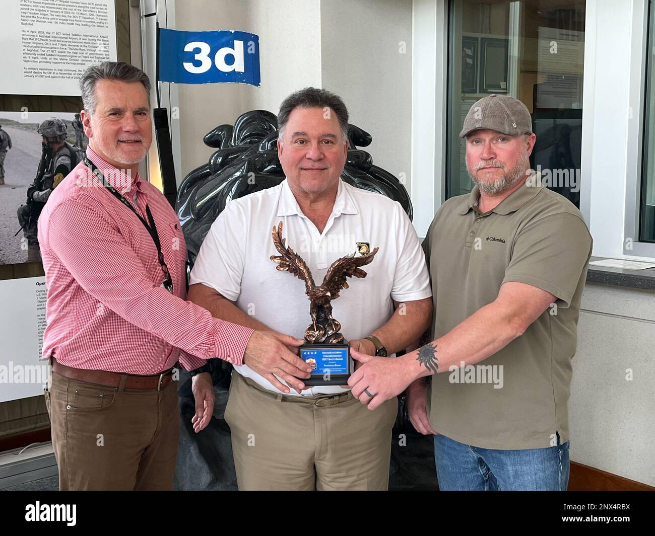 Charles Woodward, left, the safety manager for the 3rd Infantry ...
