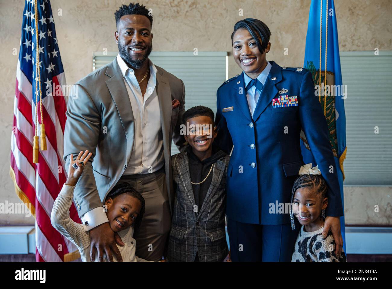 U.S. Air Force Lt. Col. Alecia Campbell, right, commander of the 81st ...