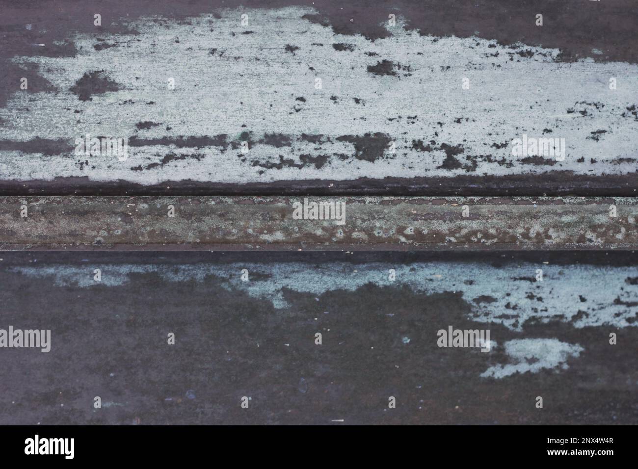 Layers of paint and coating wearing off throughout the ages Stock Photo ...