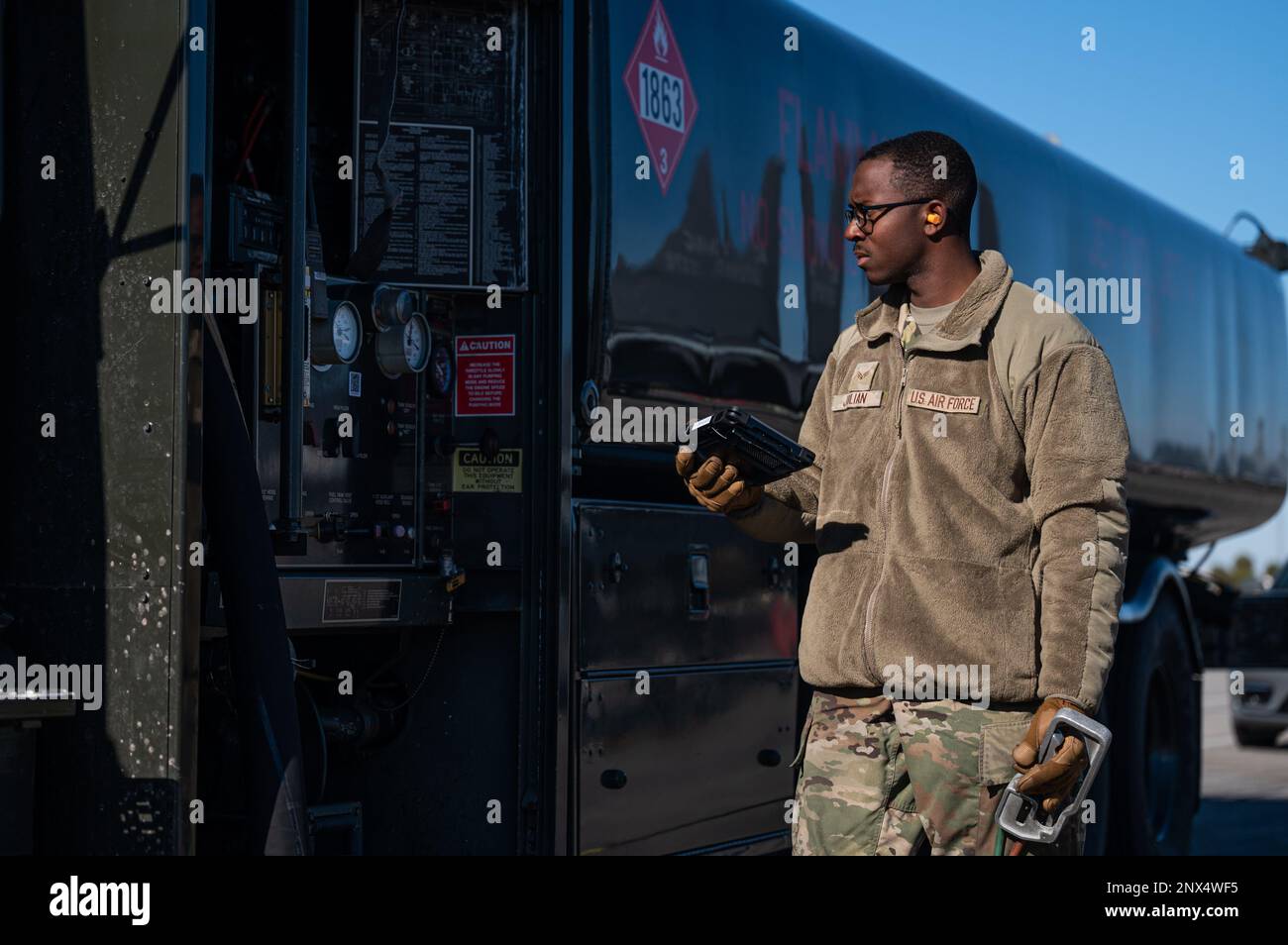 Senior Airman Laquan Julian, 325th Logistic Readiness Squadron fuels ...