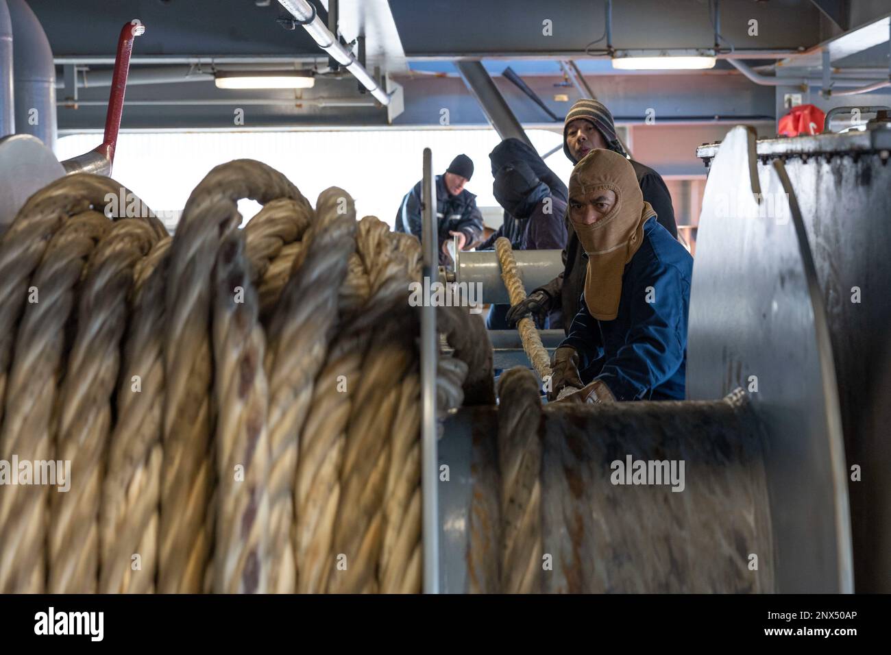 NORFOLK, Virginia (February 6, 2023) Crewmembers aboard the Lewis and ...
