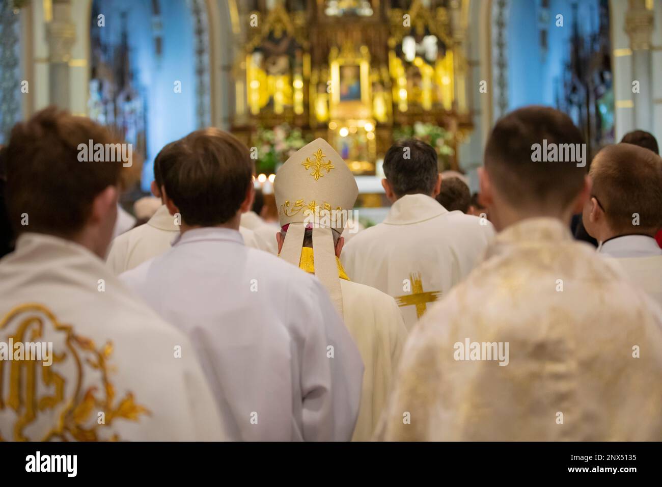 Bishop during church ceremonies in the church Stock Photo - Alamy