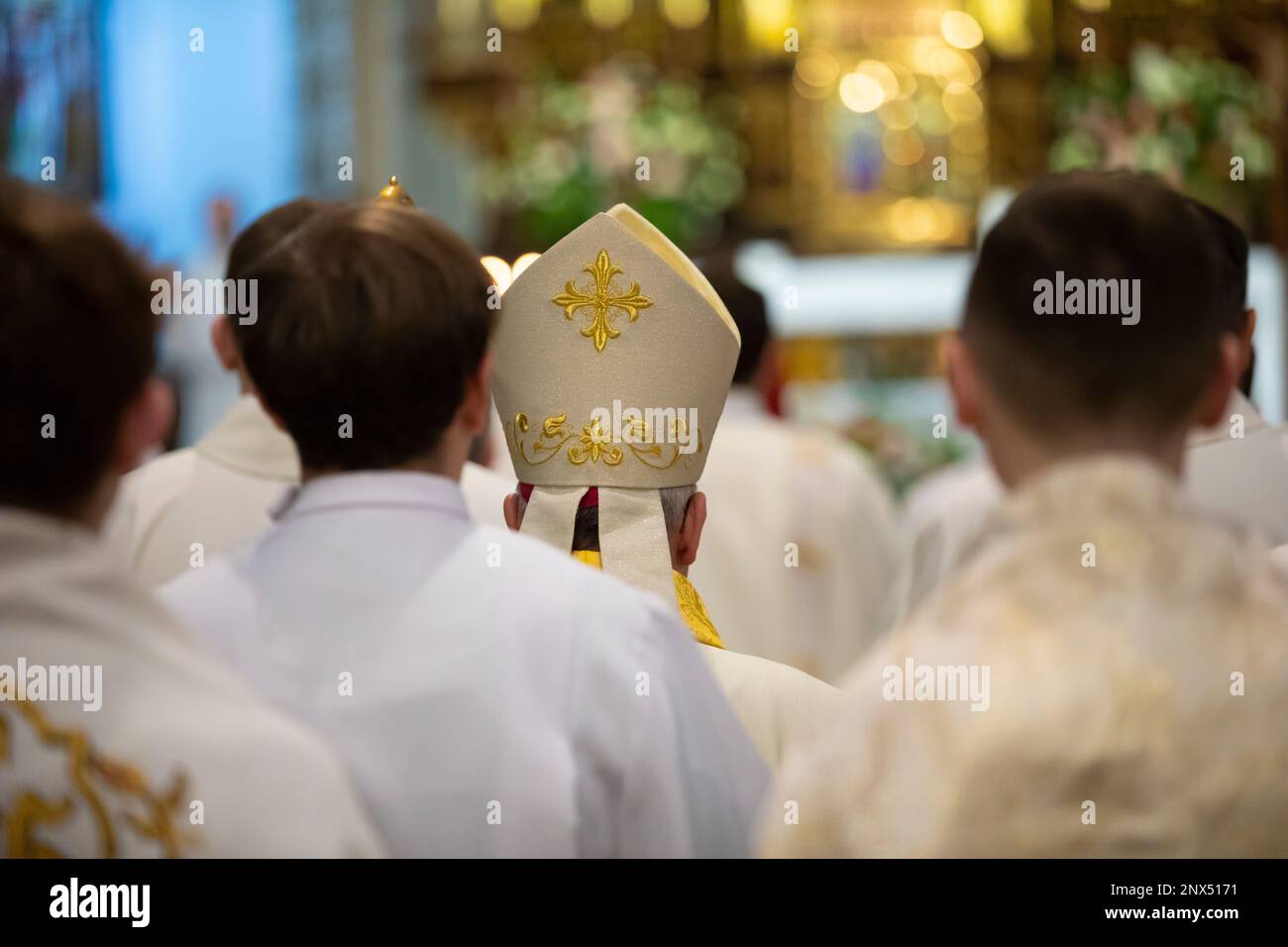 Bishop during church ceremonies in the church Stock Photo - Alamy