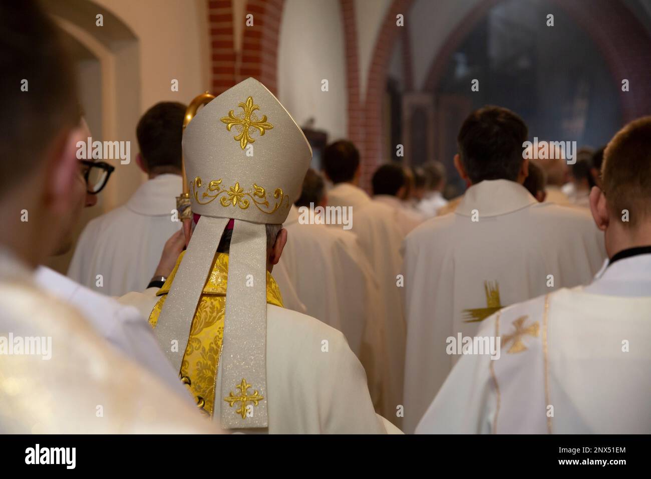 Bishop during church ceremonies in the church Stock Photo - Alamy