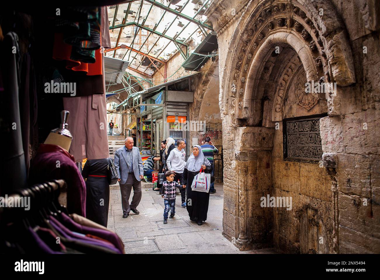 Ala´e Din street, muslim Quarter,Old City, Jerusalem, Israel Stock ...