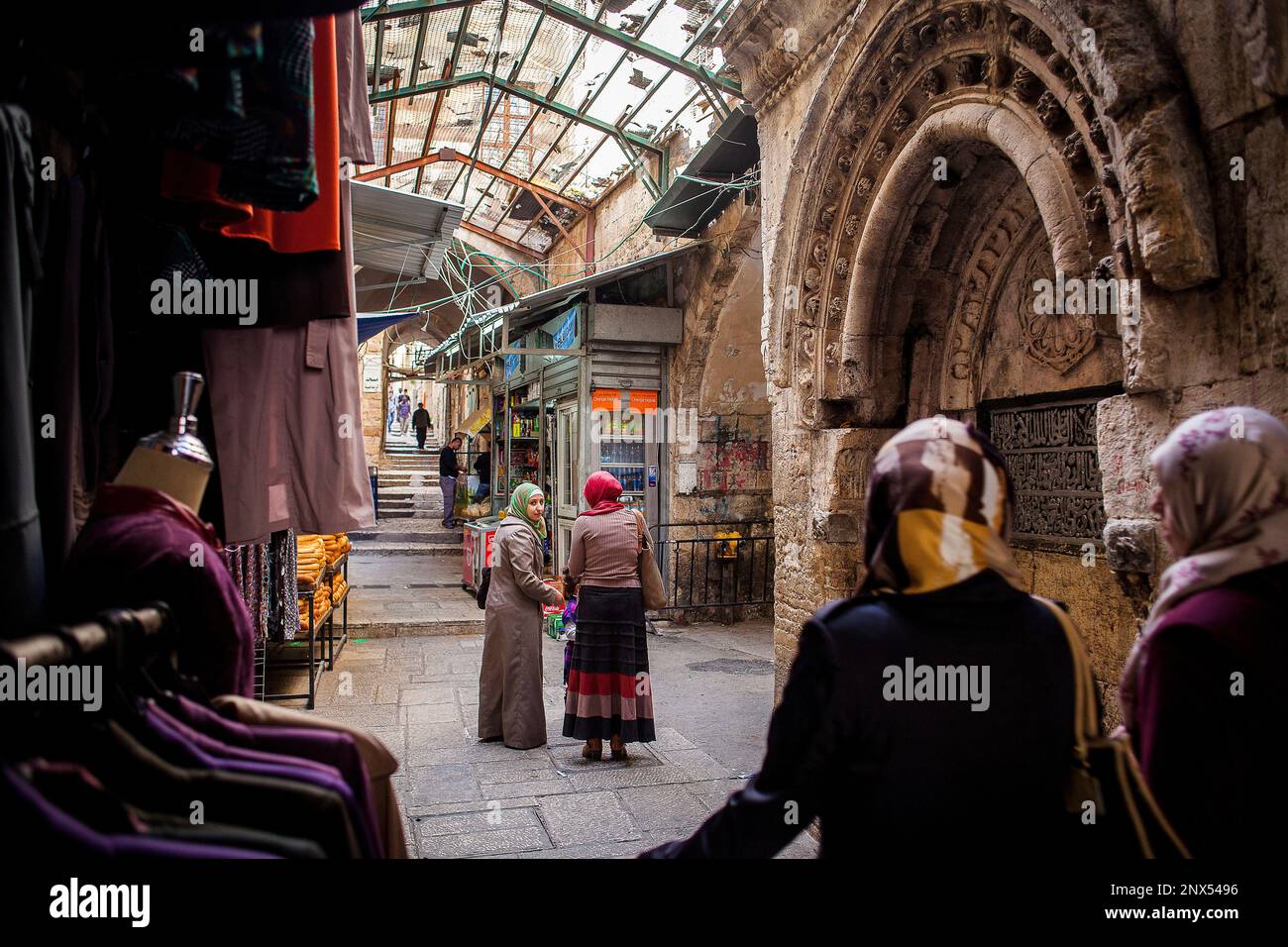 Ala´e Din street, muslim Quarter,Old City, Jerusalem, Israel Stock ...