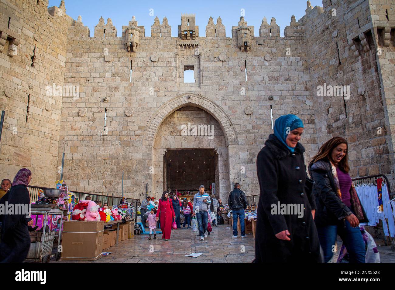 Damascus Gate, muslim Quarter,Old City, Jerusalem, Israel Stock Photo ...