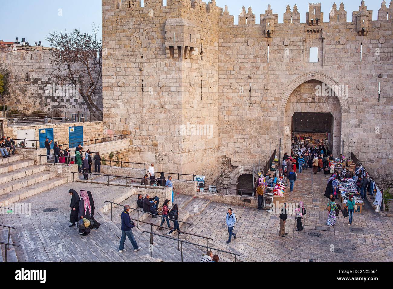 Damascus Gate, muslim Quarter,Old City, Jerusalem, Israel Stock Photo ...