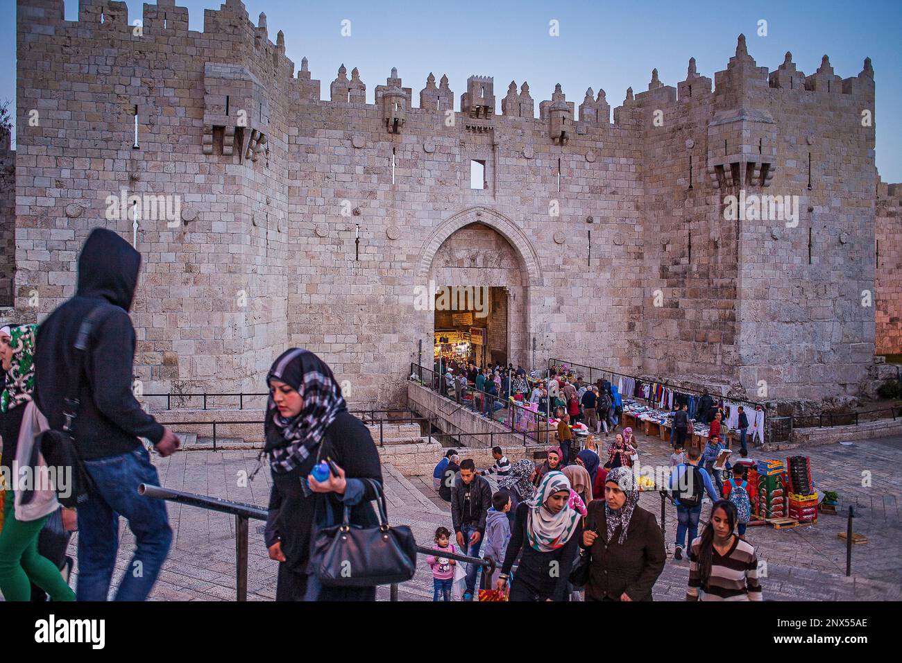 Damascus Gate, muslim Quarter,Old City, Jerusalem, Israel Stock Photo ...