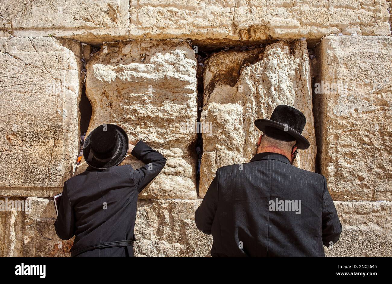 men's prayer area, men praying at the Western Wall, Wailing Wall ...