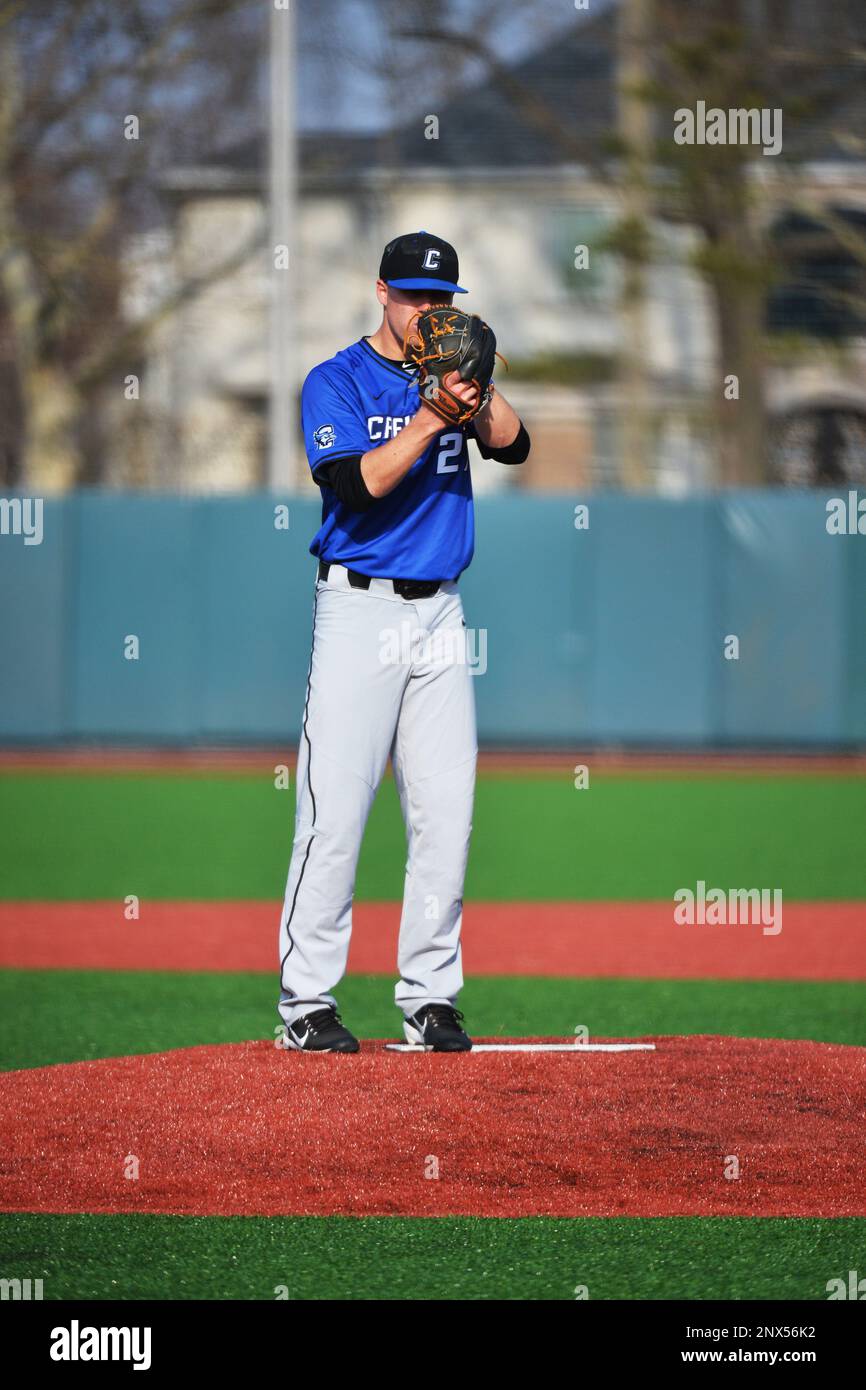 Creighton University BlueJays pitcher Preston Church (27) during game ...