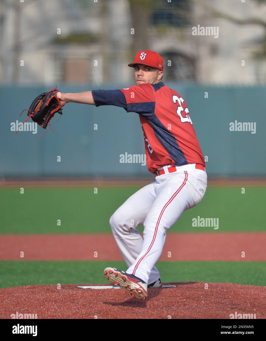 St. John's University Redstorm pitcher Michael LoPresti (22) during ...