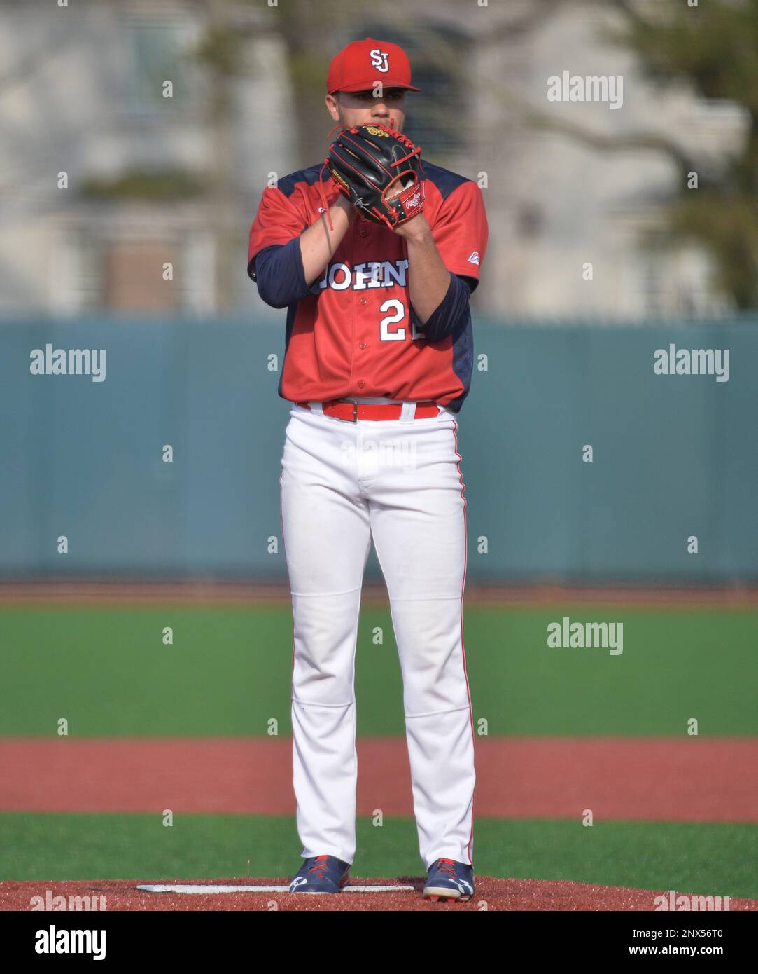 St. John's University Redstorm pitcher Michael LoPresti (22) during ...