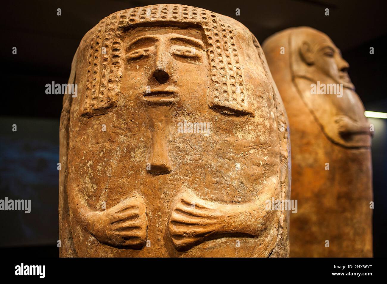 Human shaped coffins 13th century BCE,pottery, in Israel Museum ...