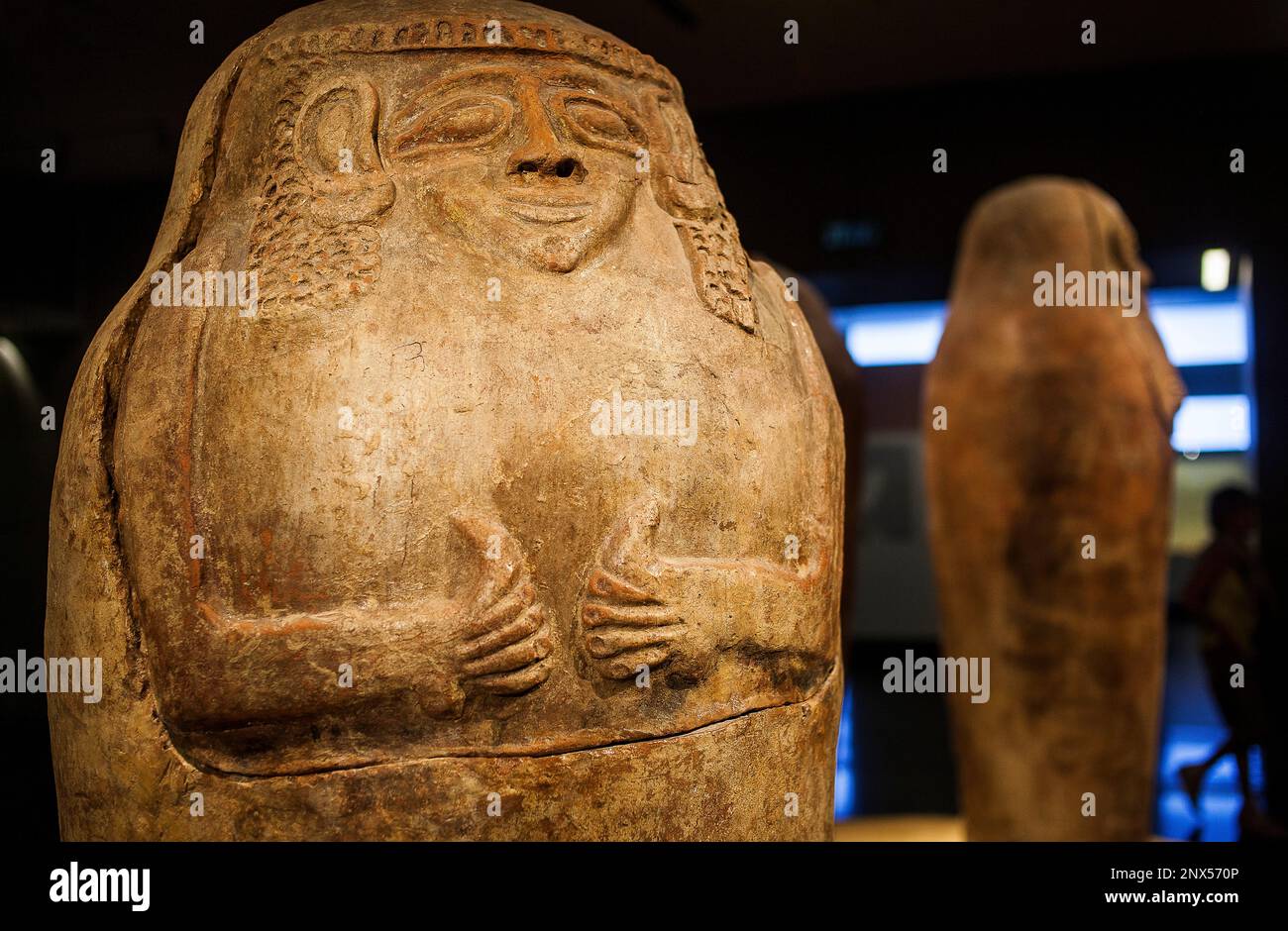 Human shaped coffins 13th century BCE,pottery, in Israel Museum ...