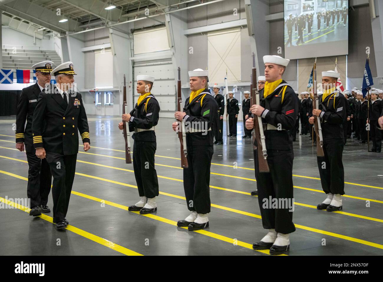 Sailors graduate boot camp during pass-in-review at U.S. Navy Recruit ...