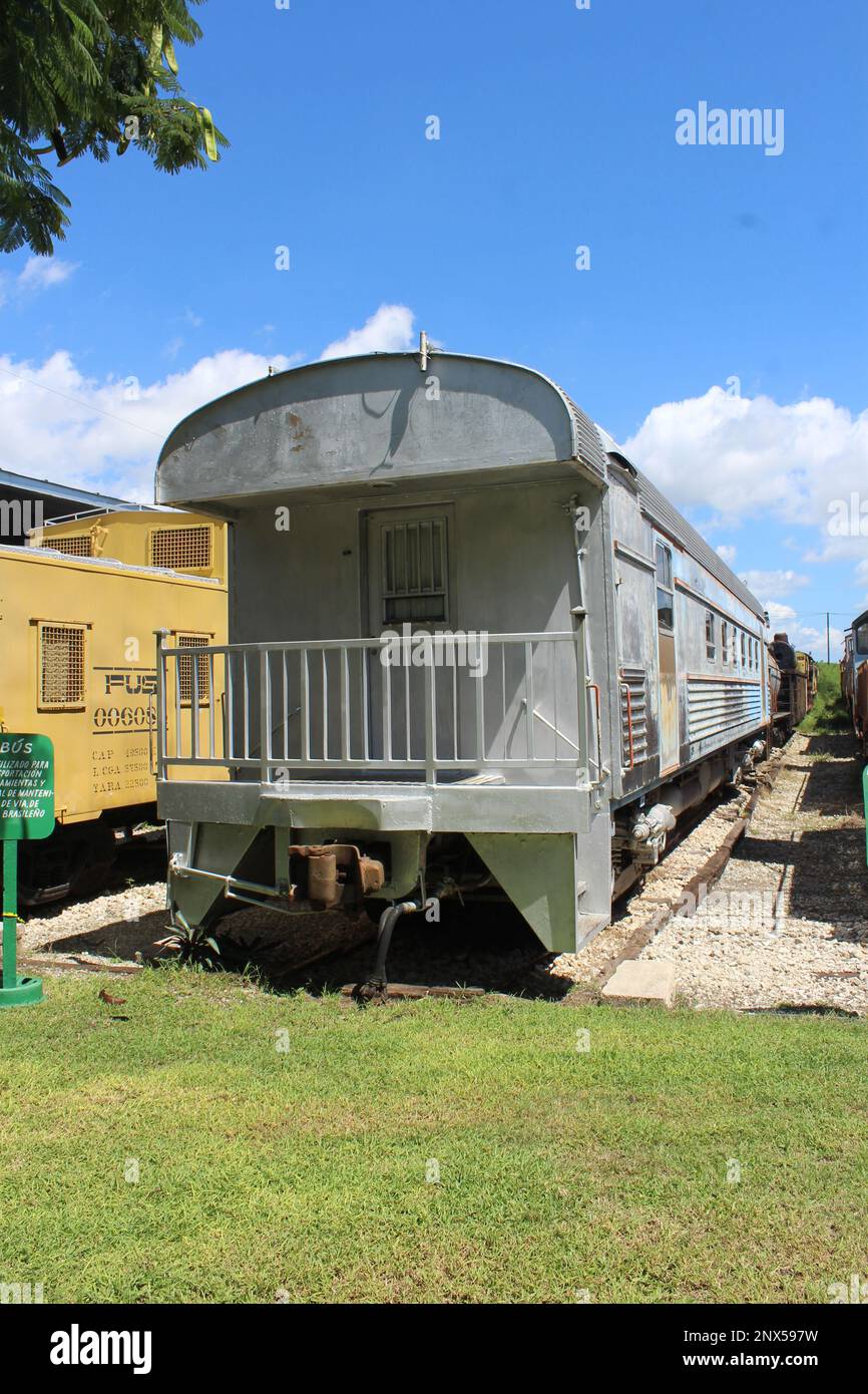 MERIDA, MEXICO - OCTOBER 5, 2016 Yucatan Railway Museum with train ...