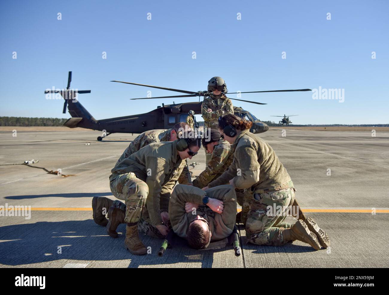 U.S. Army National Guard medics assigned to the South Carolina Army ...