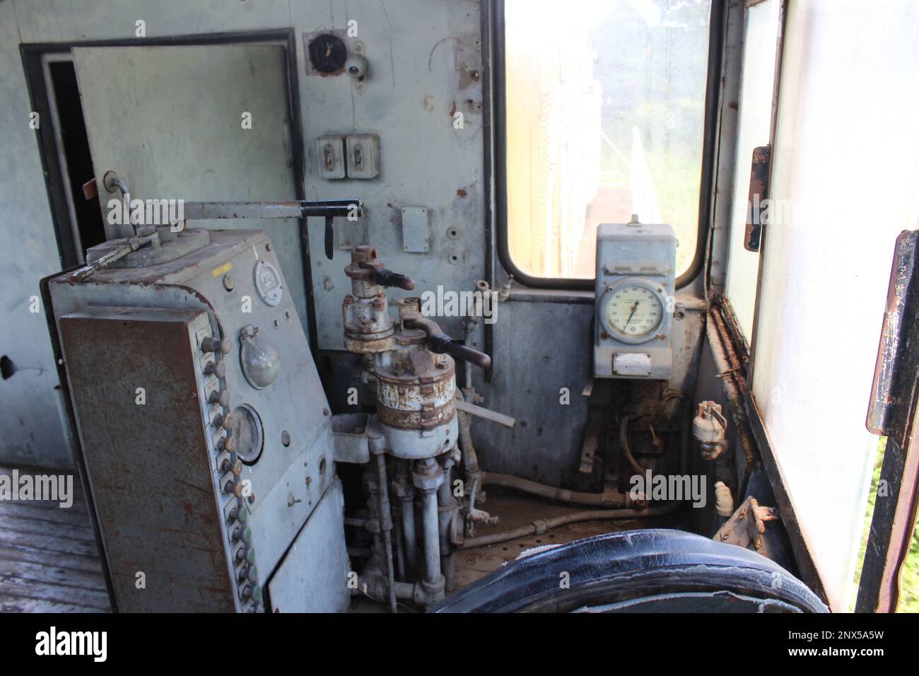 MERIDA, MEXICO - OCTOBER 5, 2016 Yucatan Railway Museum with train ...