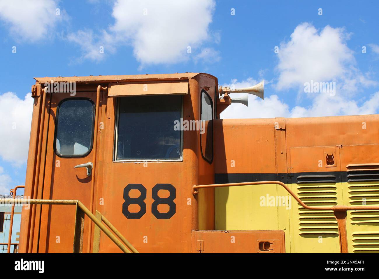 MERIDA, MEXICO - OCTOBER 5, 2016 Yucatan Railway Museum with train ...