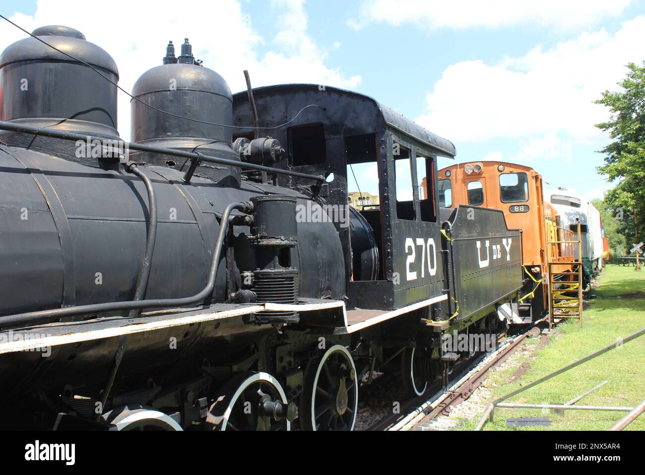 MERIDA, MEXICO - OCTOBER 5, 2016 Yucatan Railway Museum with train ...