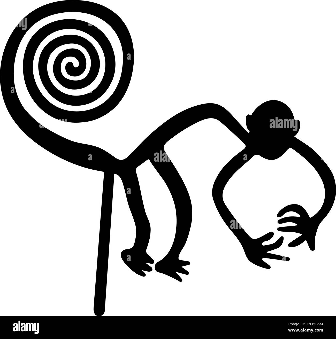 Geoglyph of the Monkey, The Nazca Lines, Nazca Desert, Peru Stock ...