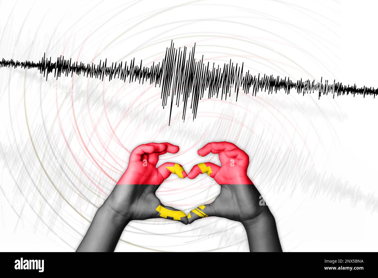 Seismic activity earthquake Angola symbol of heart Richter scale Stock ...