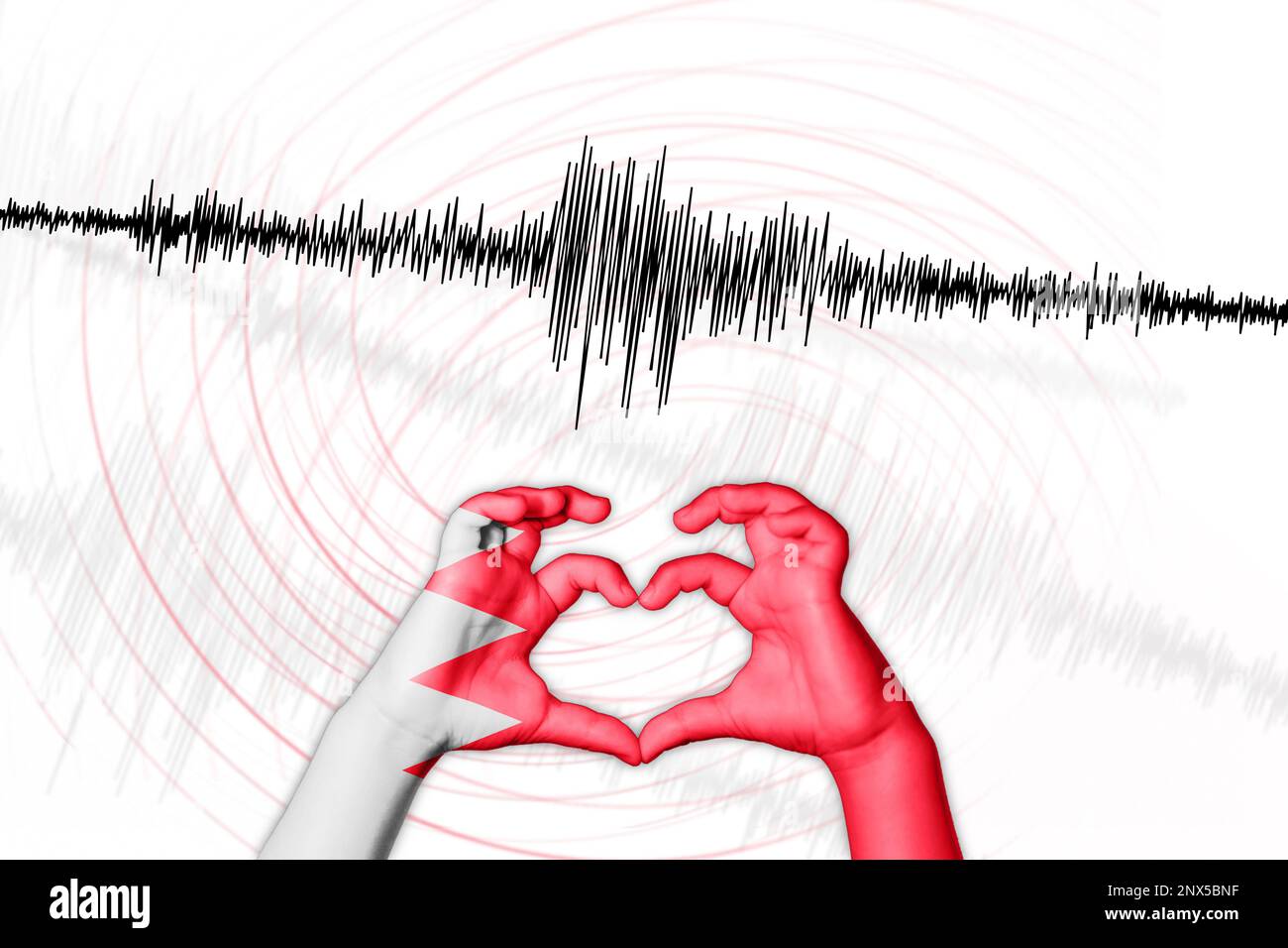 Seismic activity earthquake Bahrain symbol of heart Richter scale Stock ...