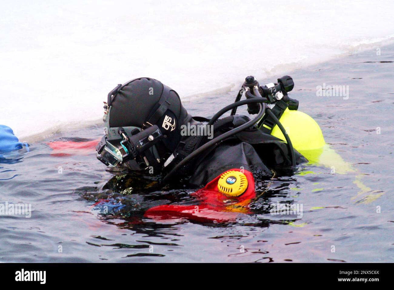 A firefighter with the Directorate of Emergency Services Fire ...