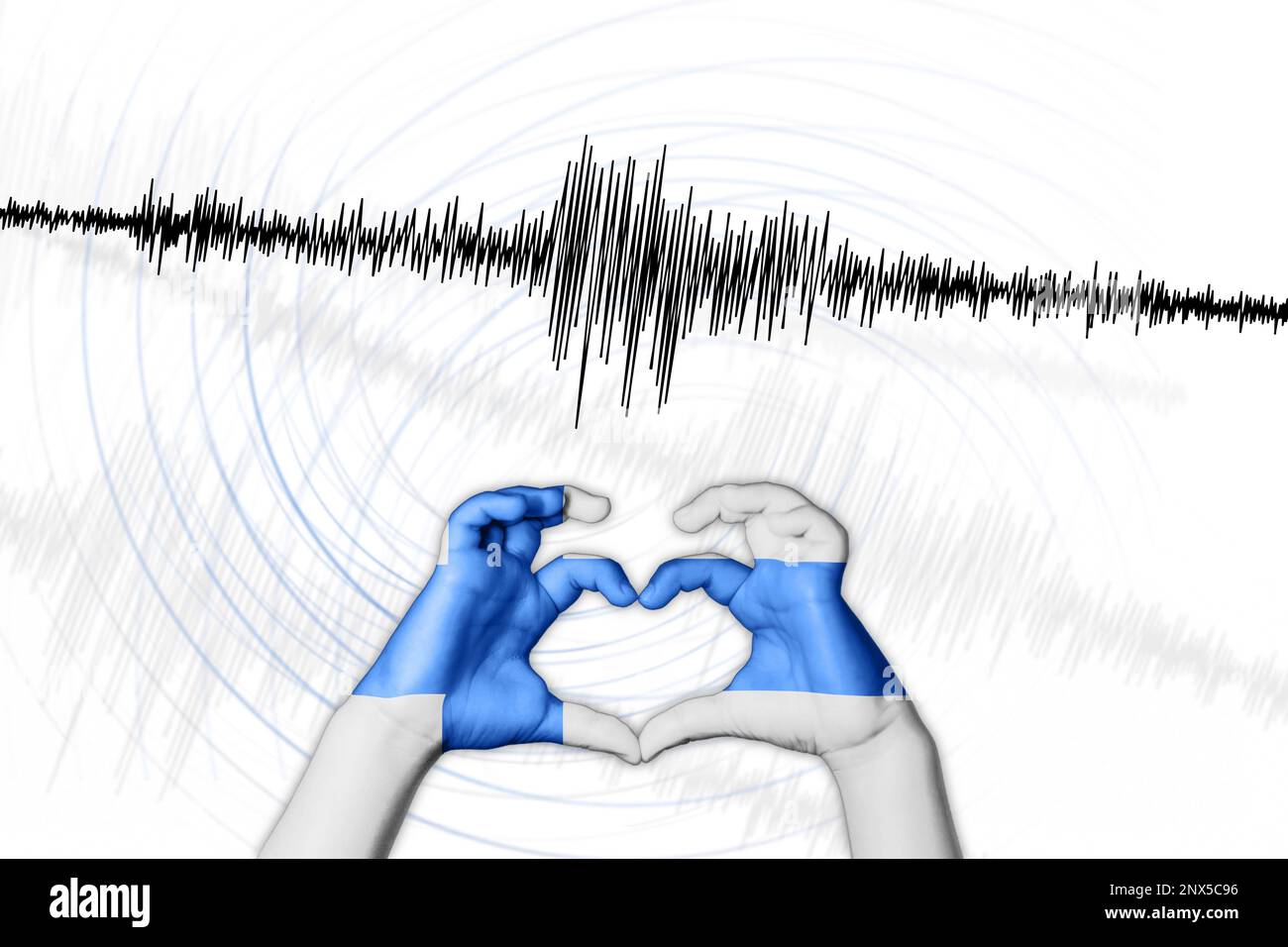 Seismic activity earthquake Finland symbol of heart Richter scale Stock ...