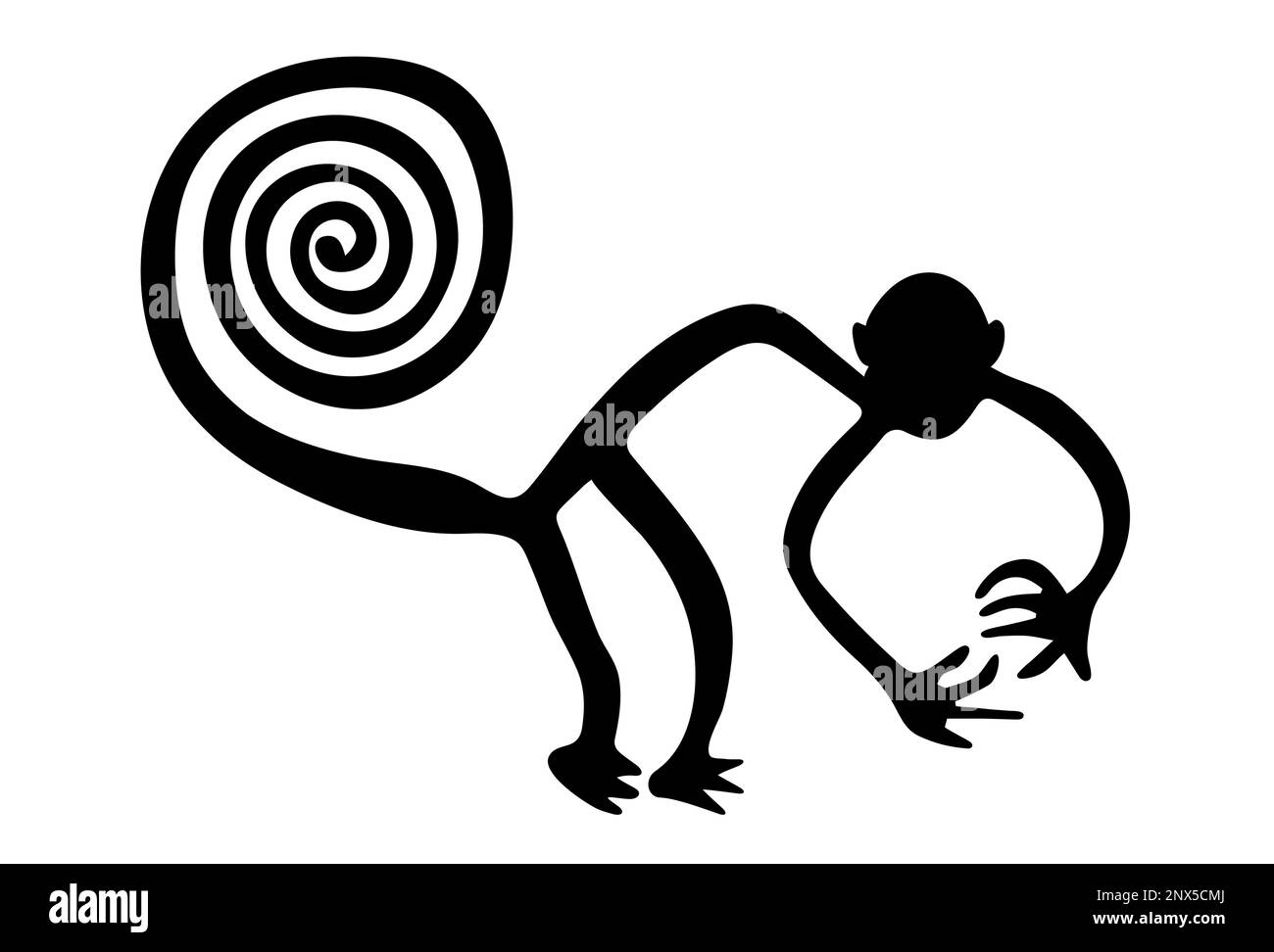 Geoglyph of the Monkey, The Nazca Lines, Nazca Desert, Peru Stock ...