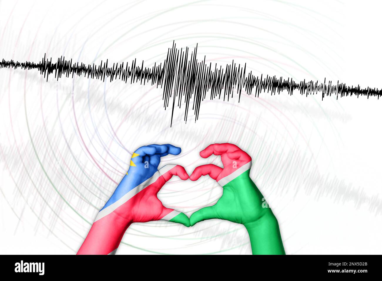 Seismic activity earthquake Namibia symbol of heart Richter scale Stock ...