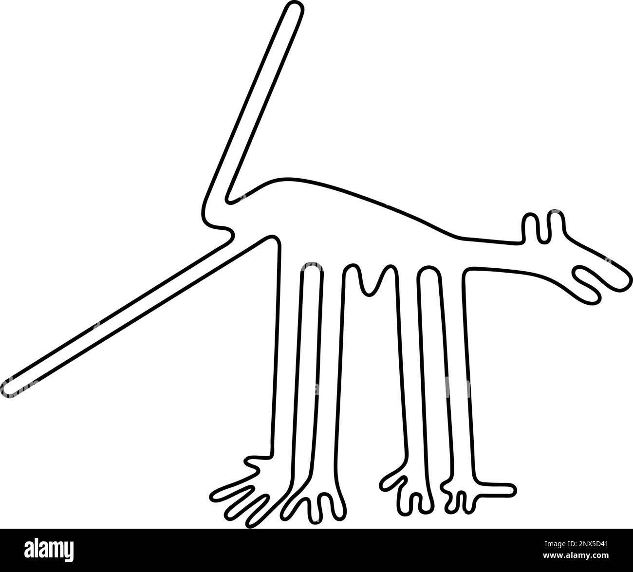 Geoglyph of the dog from Nazca, The Nazca Lines, Nazca Desert, Peru ...
