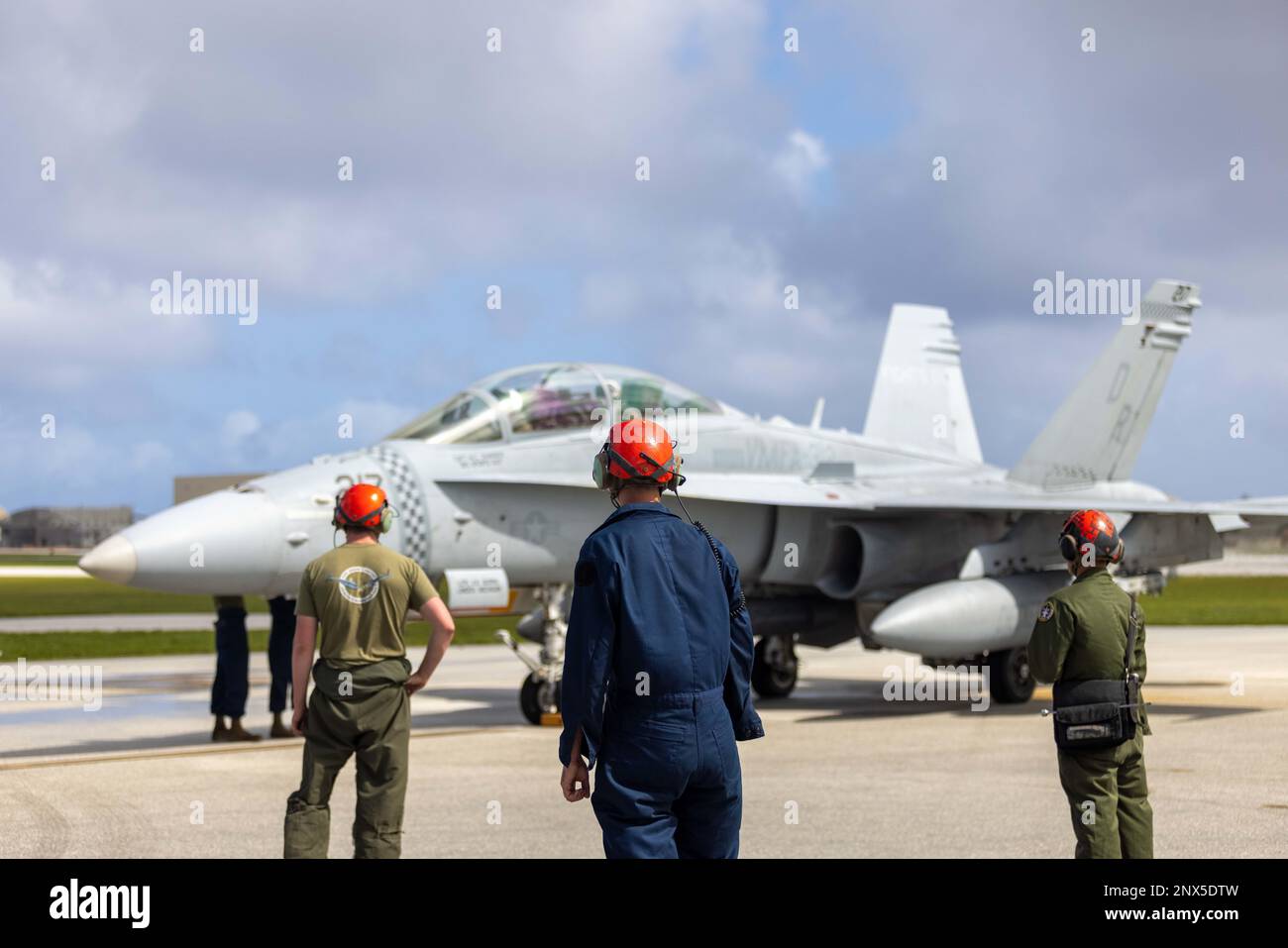U.S. Marines with Marine Fighter Attack Squadron (VMFA) 312 prepare for ...