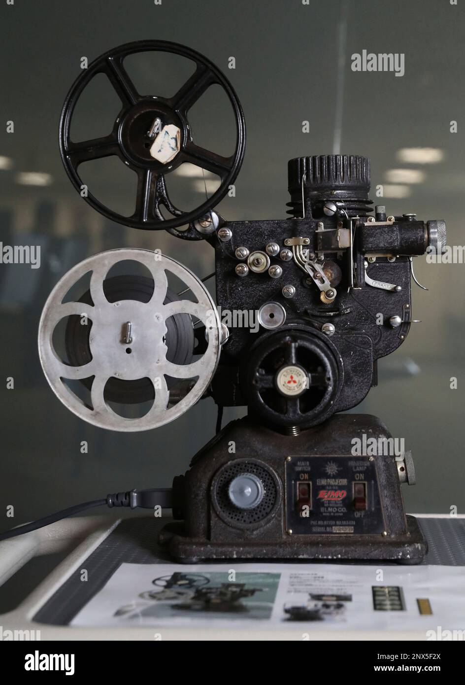 A picture taken on April 24, 2018 shows an old projector that still ...