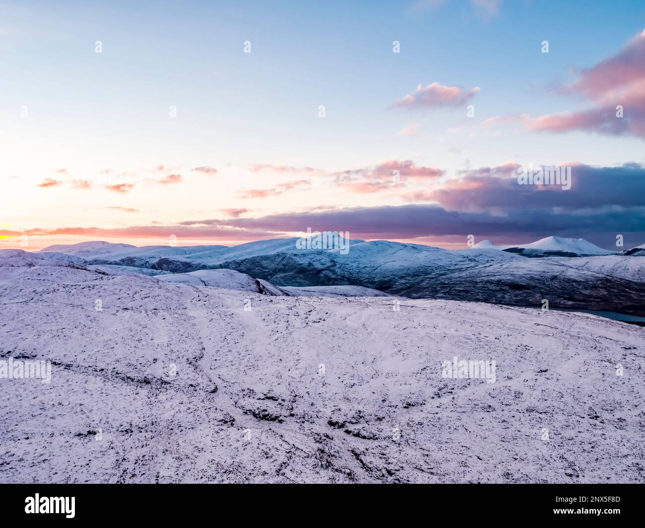 Aerial view of the Gartan Mountain, County Donegal - Ireland Stock ...