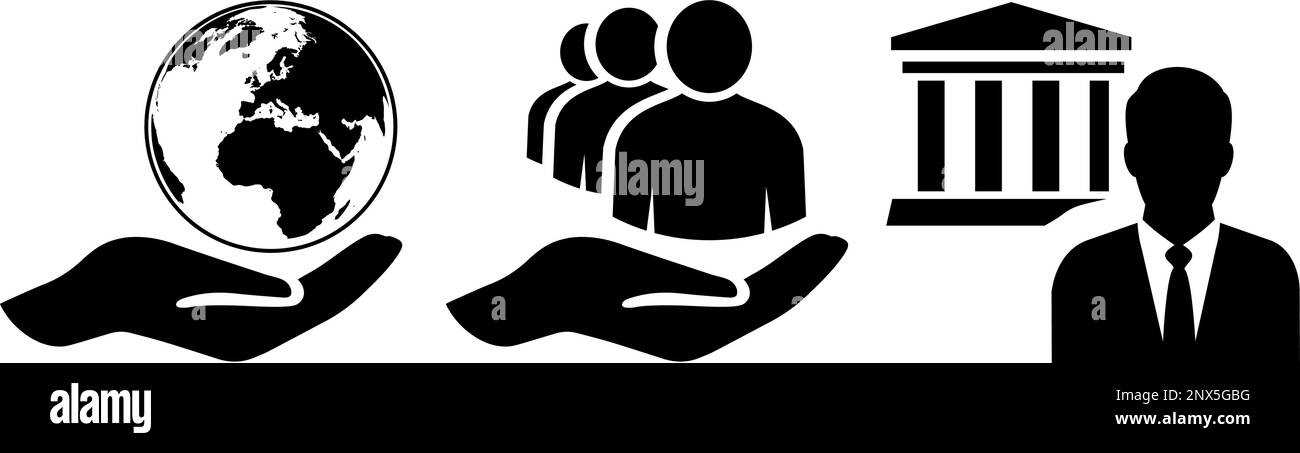 ESG icons as concept of environmental conservation principle and ...