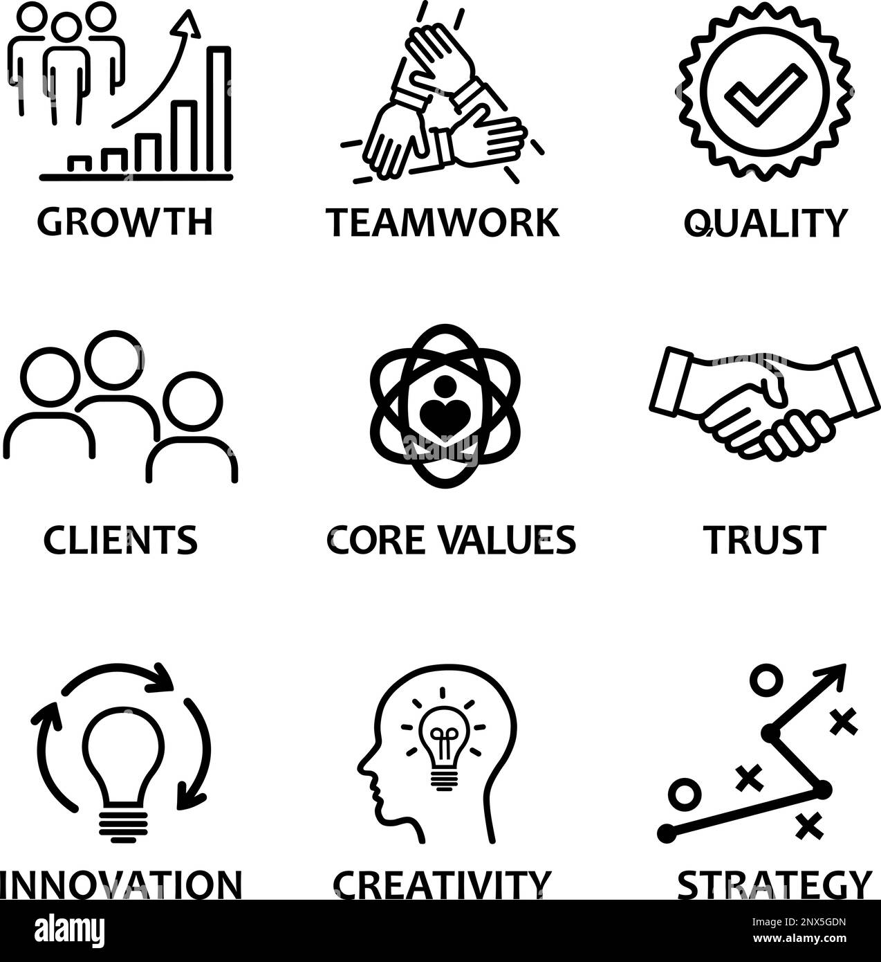 Core value icon vector vectors hi-res stock photography and images - Alamy