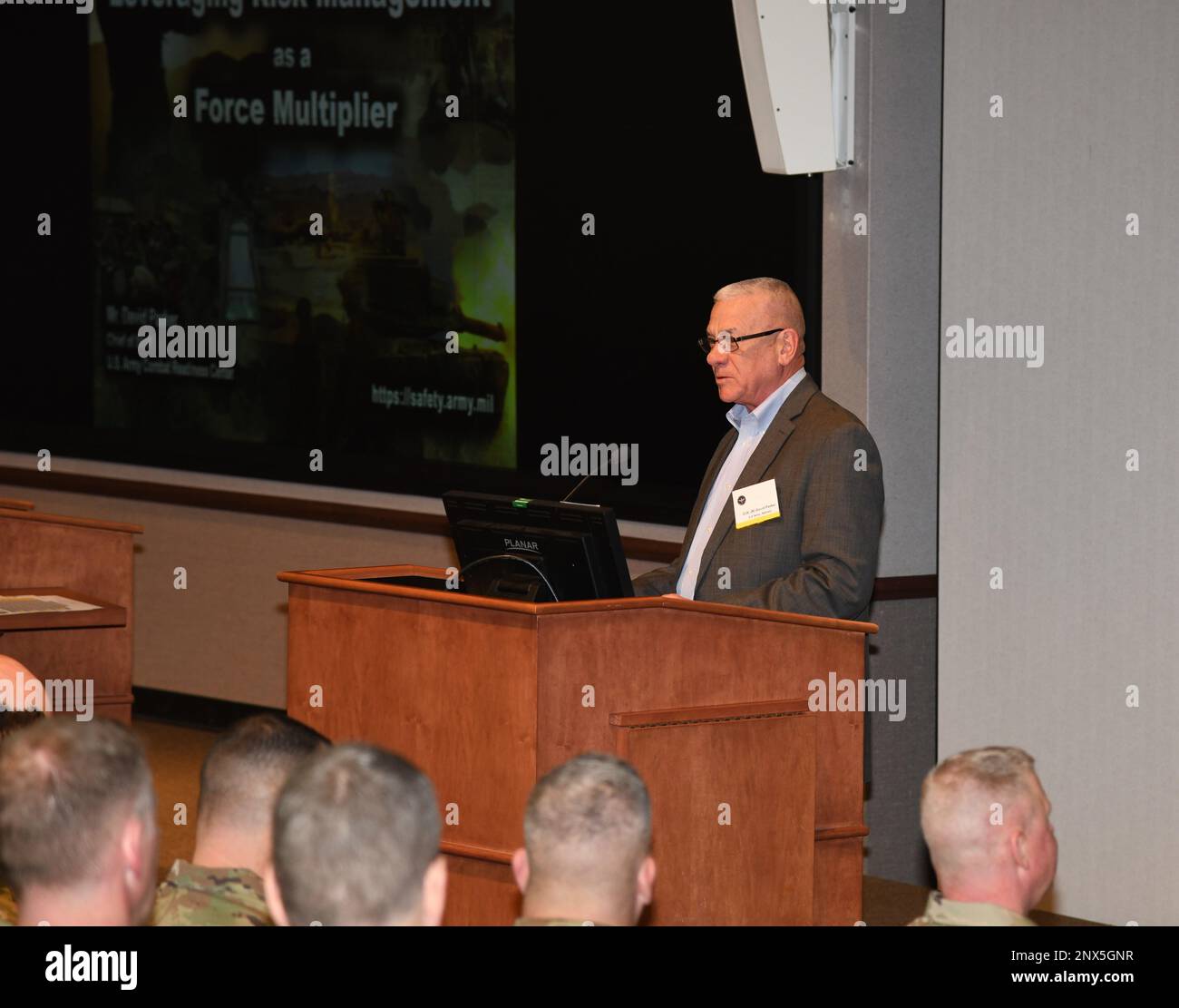 Dave Parker, U.S. Army Combat Readiness Center chief of staff, speaks ...