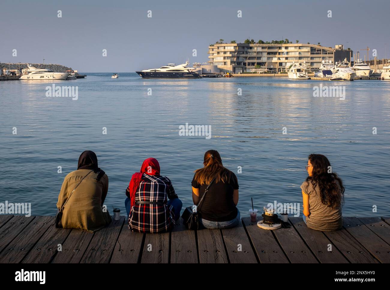 Women, Zaitunay Bay, Beirut, Lebanon Stock Photo - Alamy
