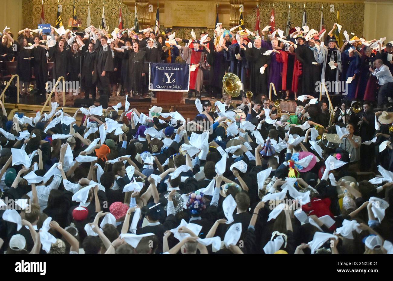 Yale University's Class Day concludes at Woolsey Hall in New Haven as ...