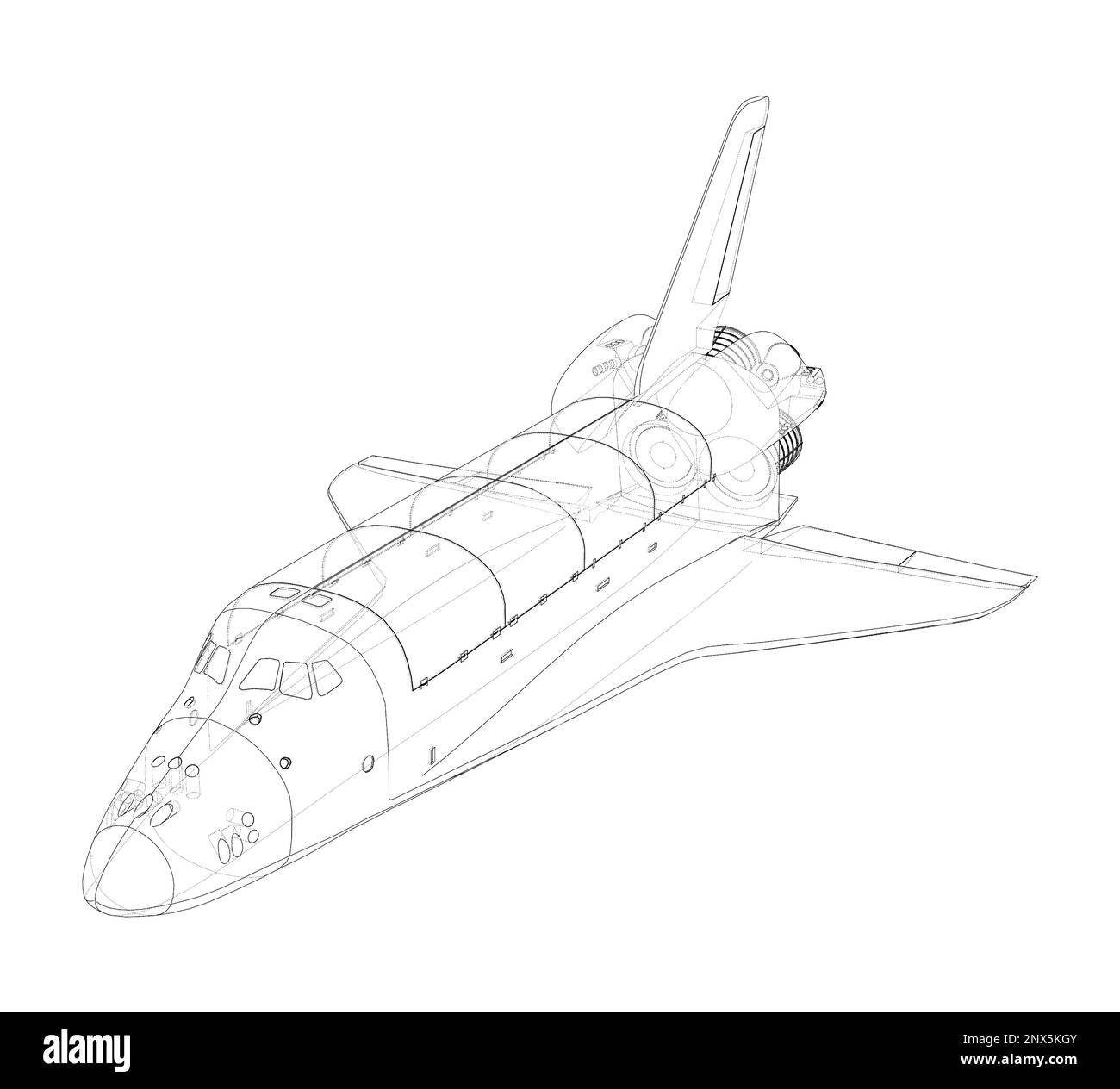Space shuttle. 3d illustration Stock Photo - Alamy