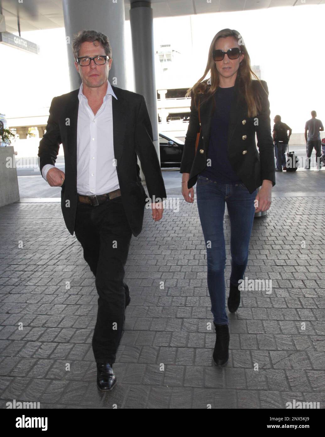 File Photo by: STRF/STAR MAX/IPx 2017 1/30/17 Hugh Grant and Anna Elisabet Eberstein are seen at ...