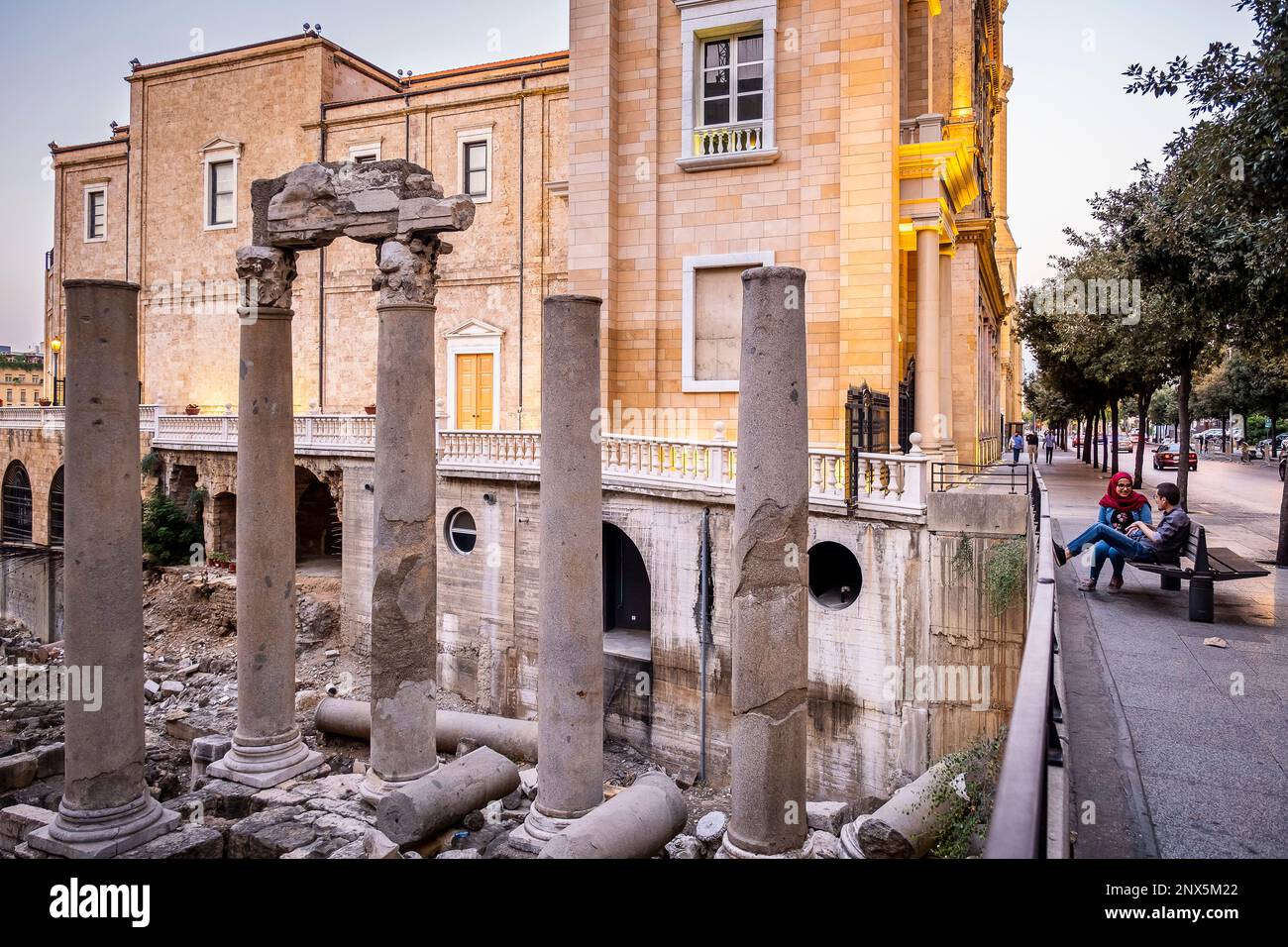 Roman Cardo Maximus, in Roman Forum, Downtown, Beirut, Lebanon Stock ...