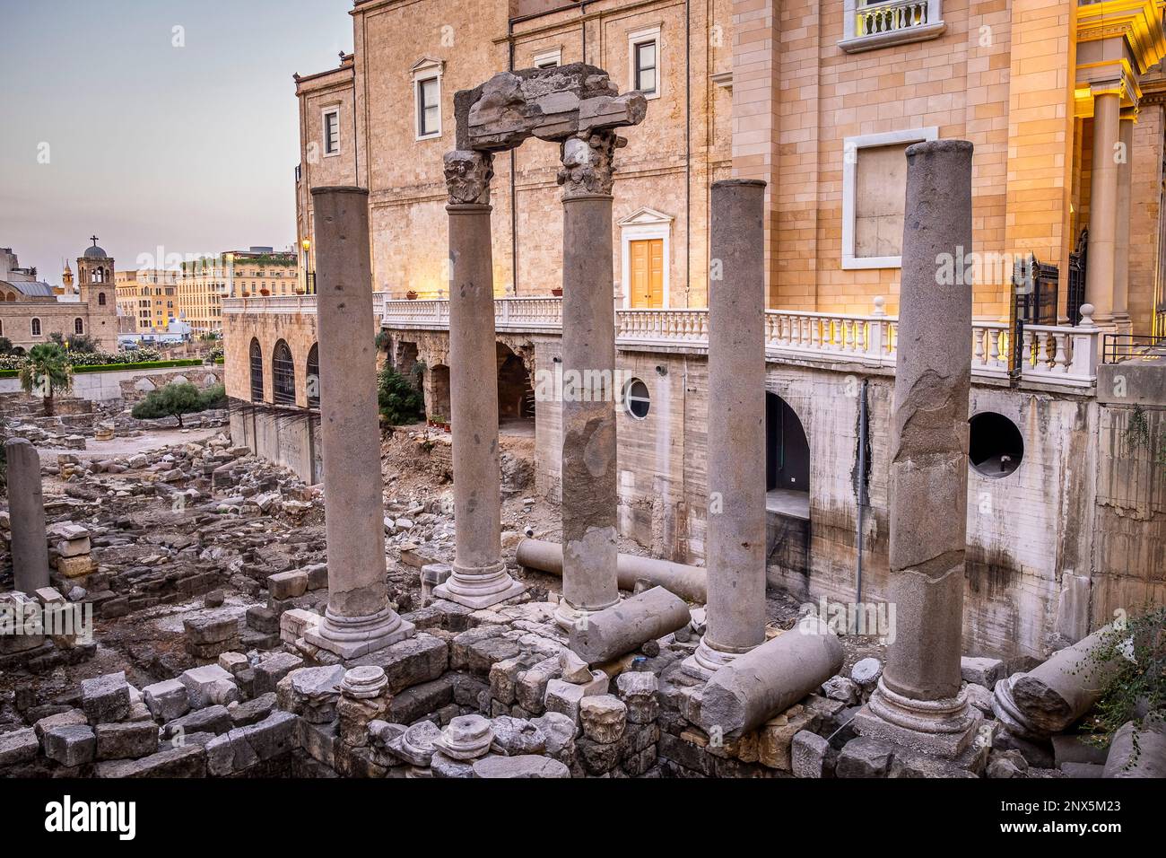 Roman Cardo Maximus, in Roman Forum, Downtown, Beirut, Lebanon Stock ...