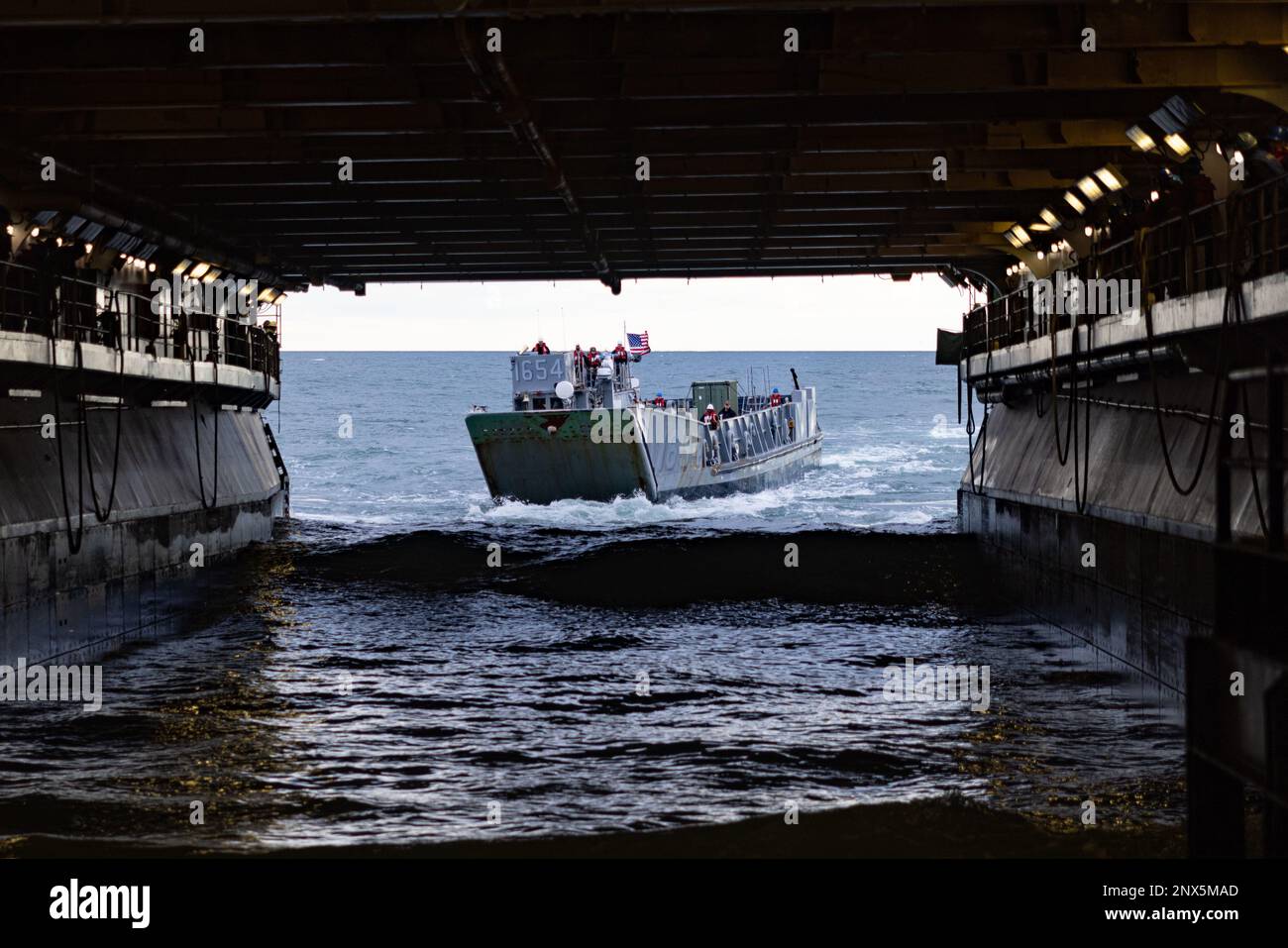 A U.S. Marine Corps Landing Craft Utility, assigned to the 26th Marine ...