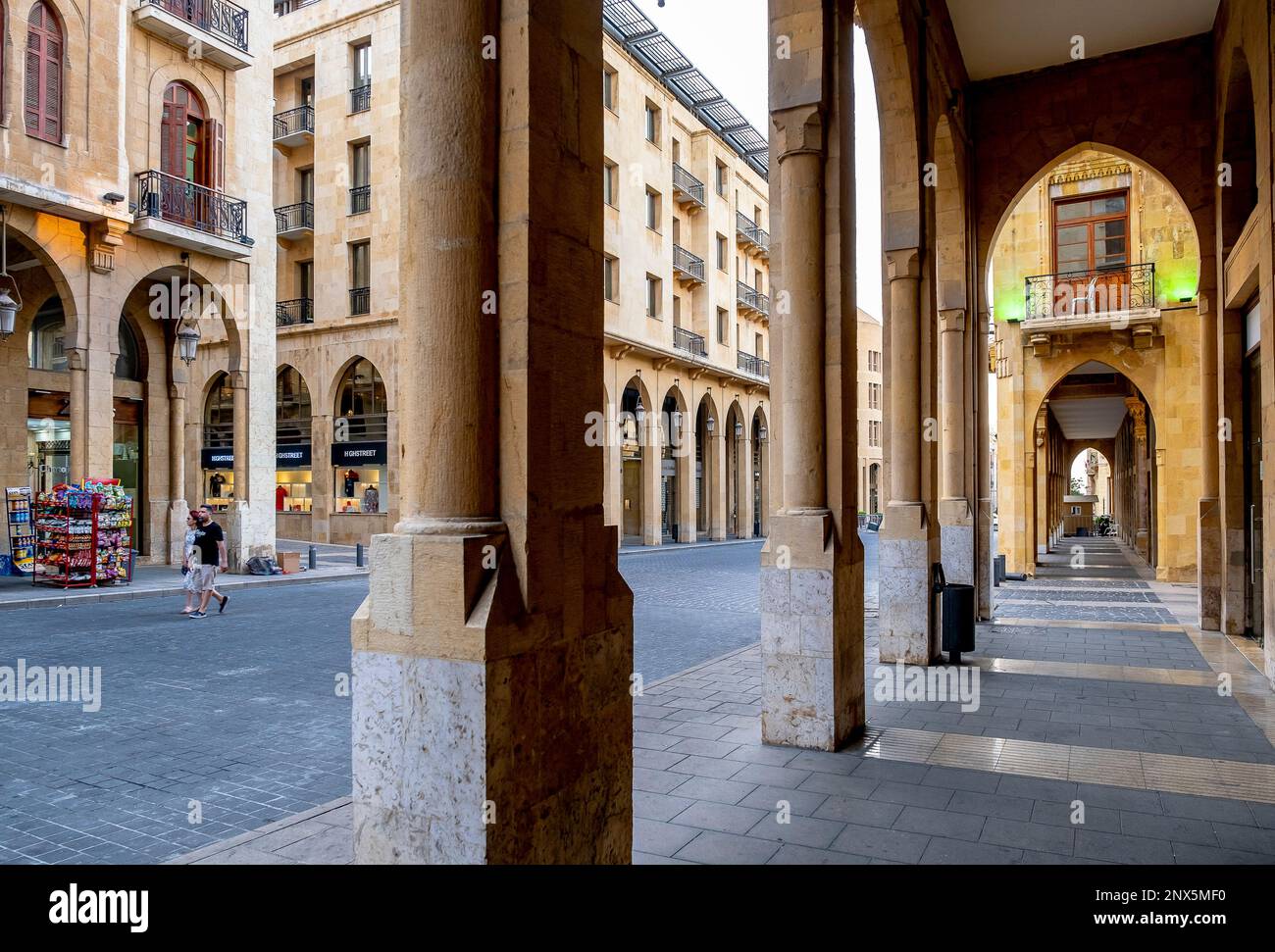 El Omari Mosque street, Downtown, Beirut, Lebanon Stock Photo - Alamy